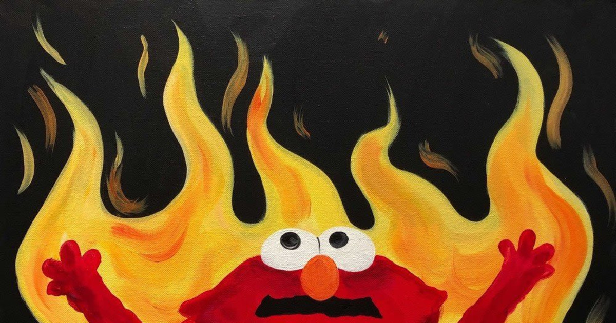 elmo wallpaper fire