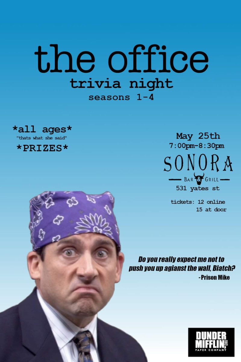 The Office Trivia Night in Victoria at Sonora Bar and Grill