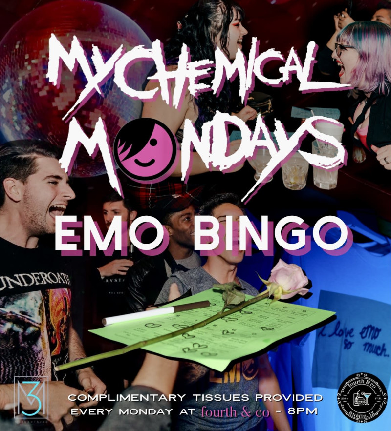 My Chemical Mondays with EMO Bingo in Austin at The Courtyard ATX