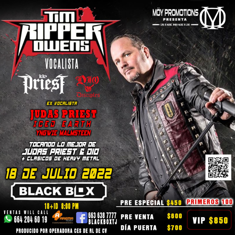 Tim "Ripper" Owens en Tijuana en Black Box Tijuana