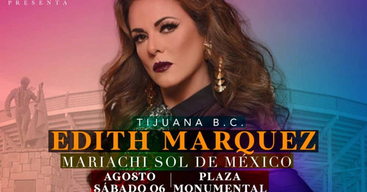 Edith Marquez con Mariachi Sol De Mexico en Tijuana en Plaza