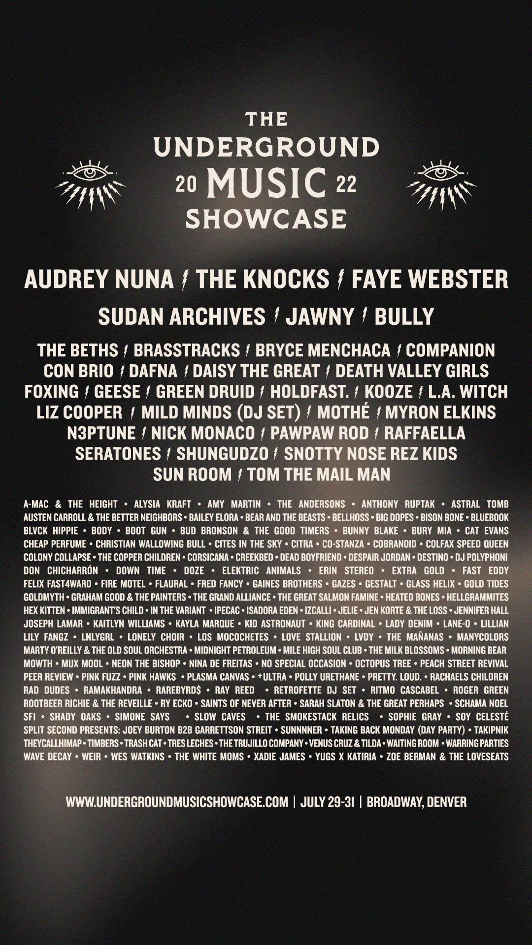 The Underground Music Showcase in Denver & Boulder at Multiple