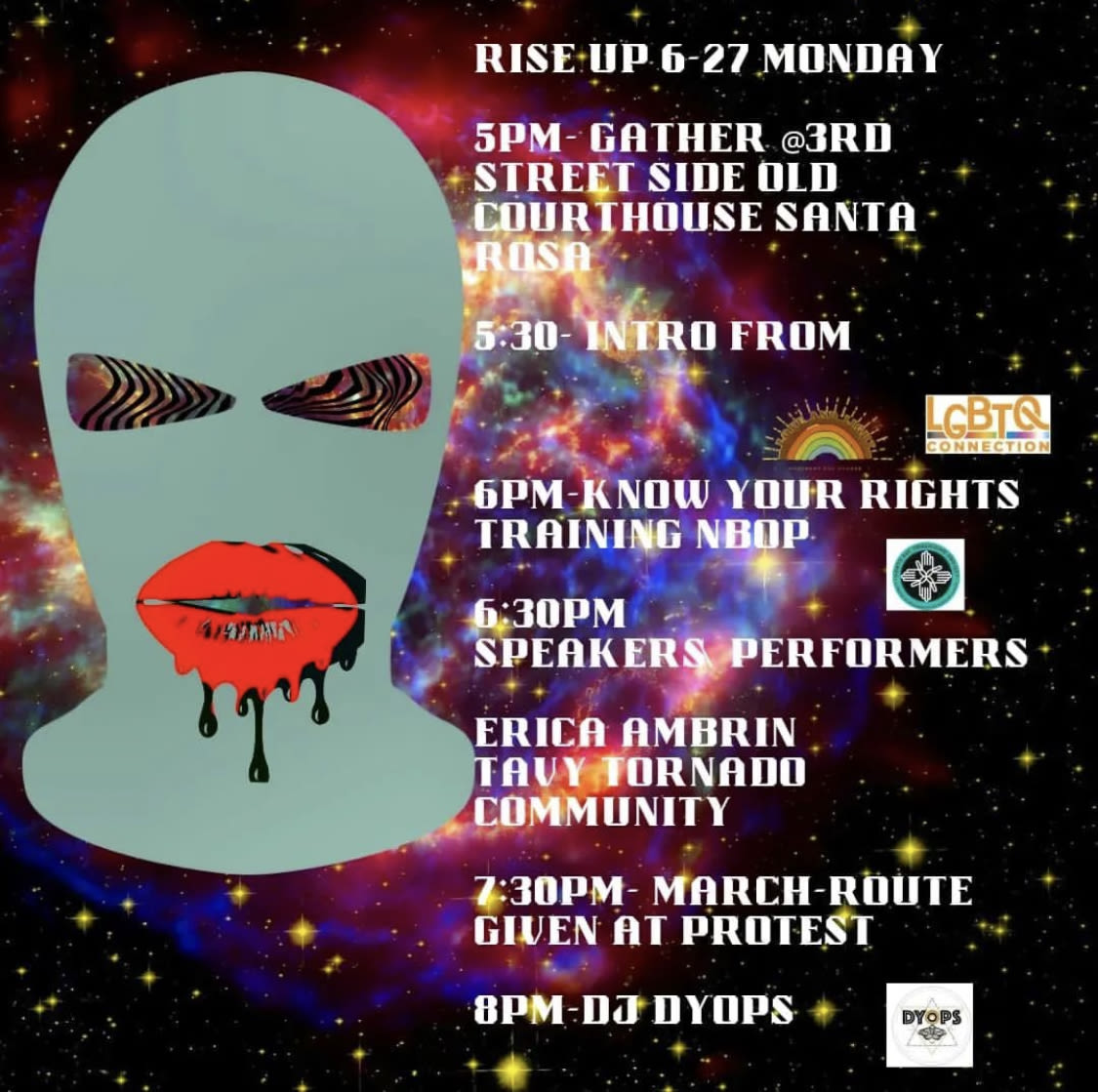 Rise Up Protest in Santa Rosa at 25 Old Courthouse Square