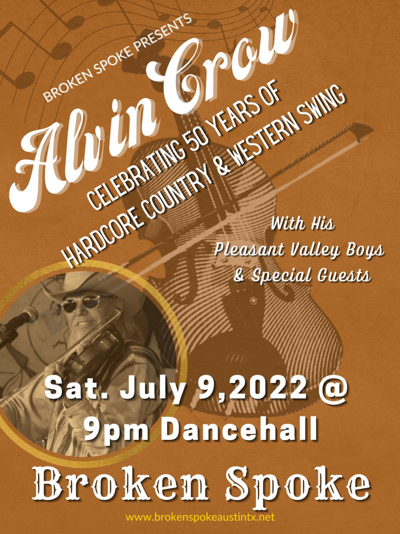 Alvin Crow: Celebrating 50 Years of Hardcore Country & Western