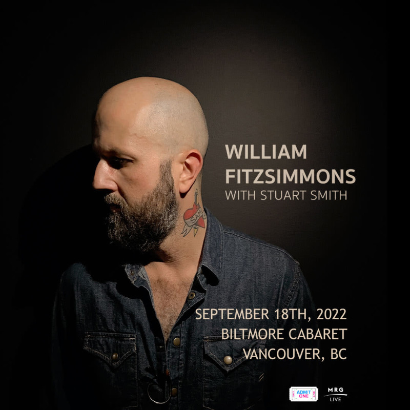 William Fitzsimmons in Vancouver at Biltmore Cabaret