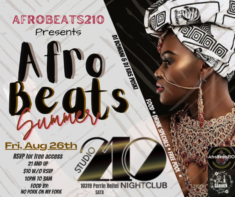 Afrobeats Summer Party in San Antonio at Studio 210 Nightclub and