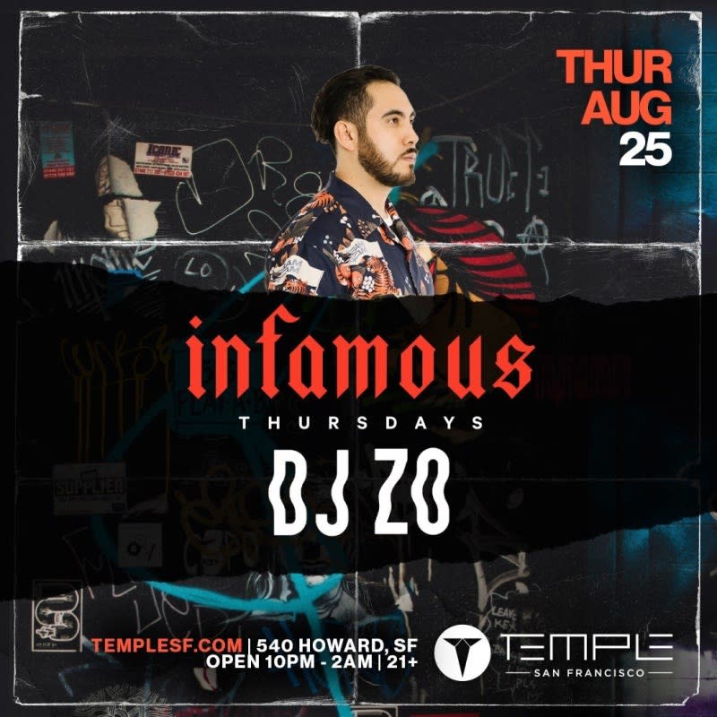Infamous Thursdays w/ DJ Zo in San Francisco at Temple