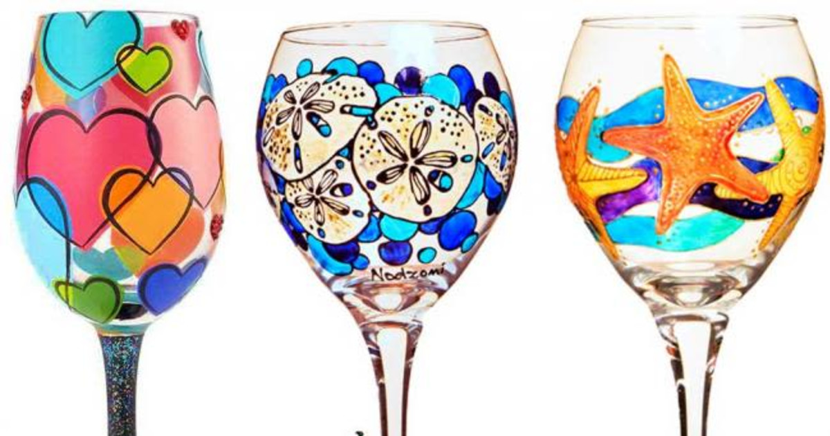 Wine Glass Painting in Chicago at Color Cocktail Factory