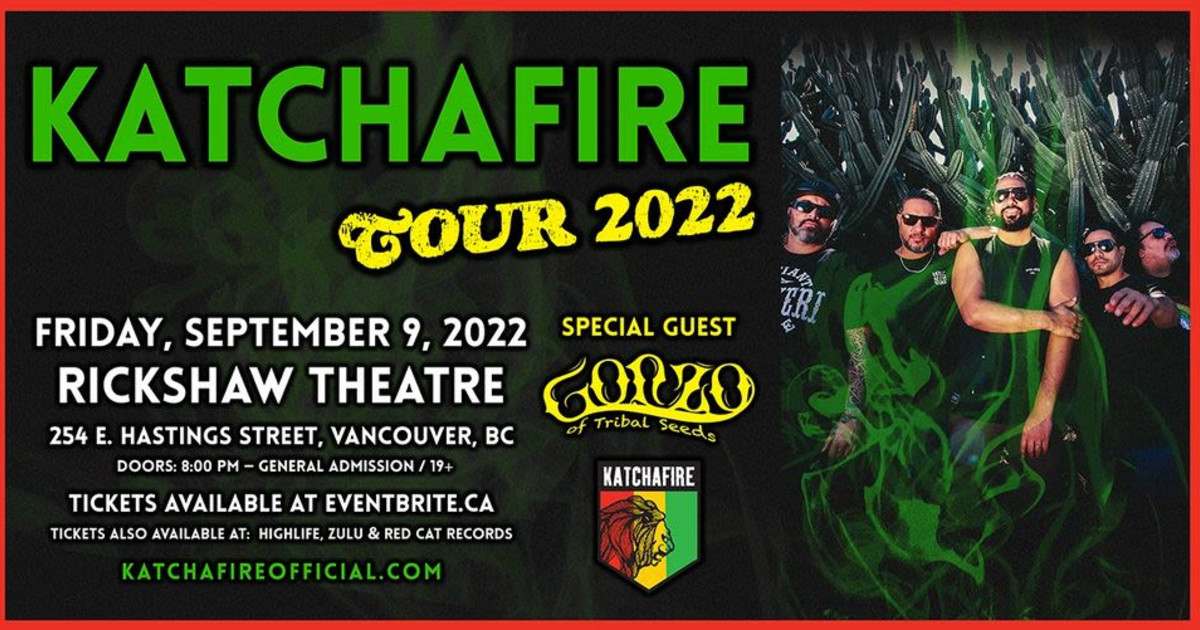 Katchafire Vancouver in Vancouver at Rickshaw Theatre