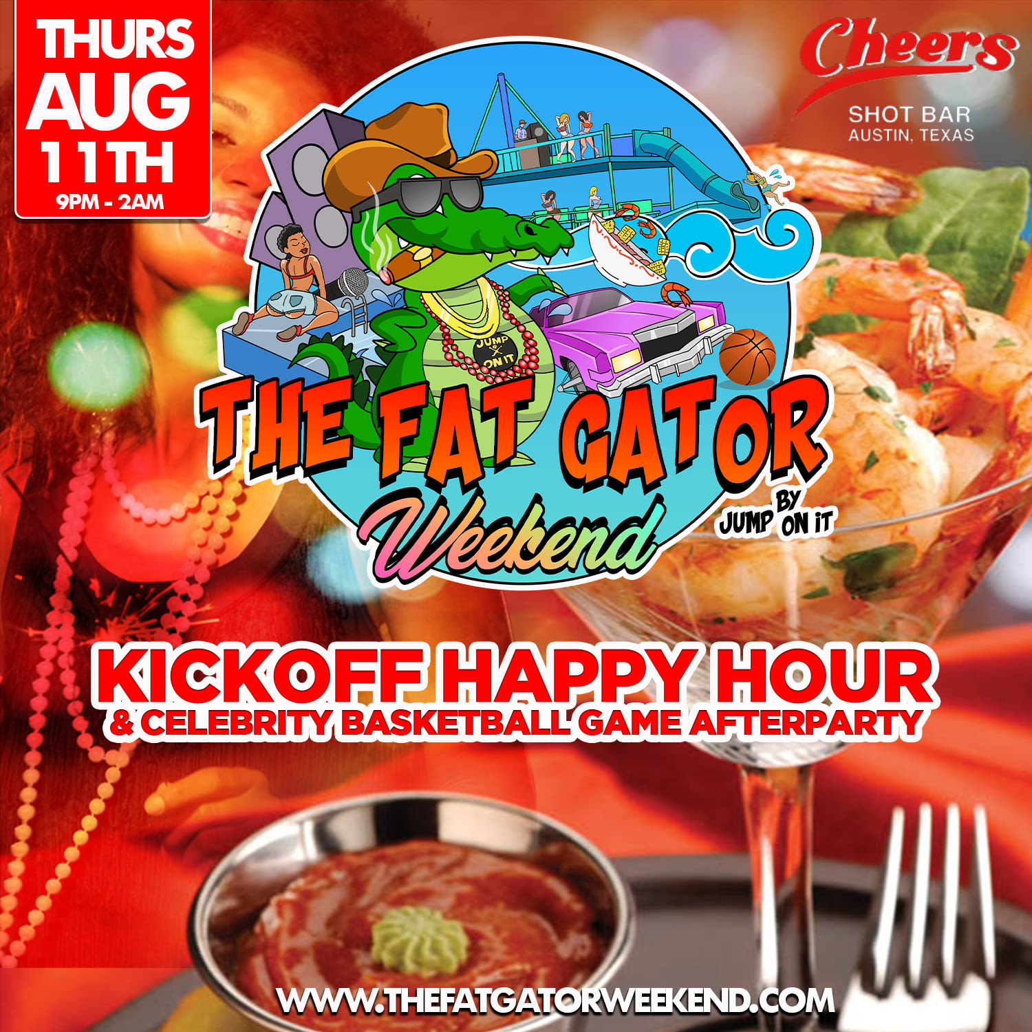 The Fat Gator Weekend: Kick Off Happy Hour in Austin at Cheers Shot