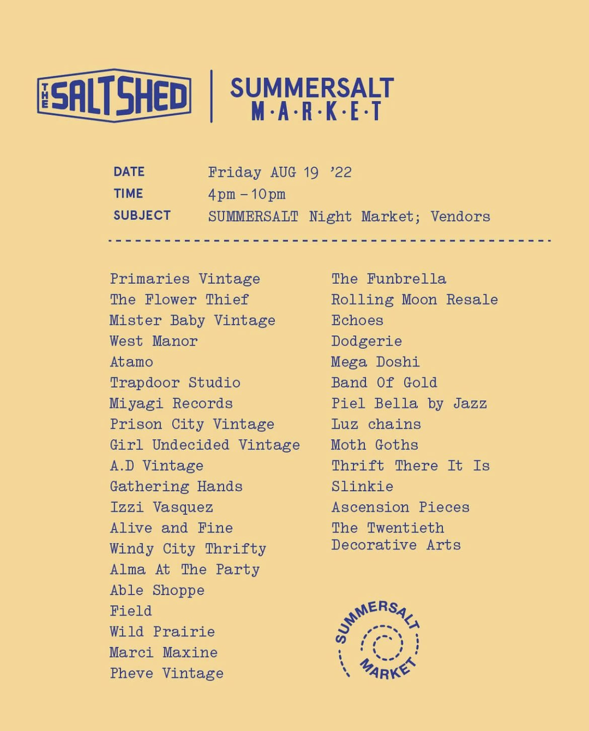 SummerSalt Market in Chicago at The Salt Shed