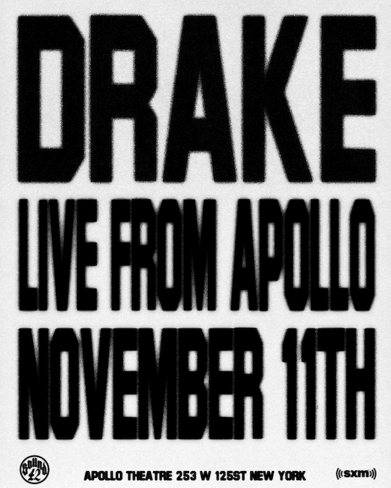 Drake at the Apollo in New York at Apollo Theater