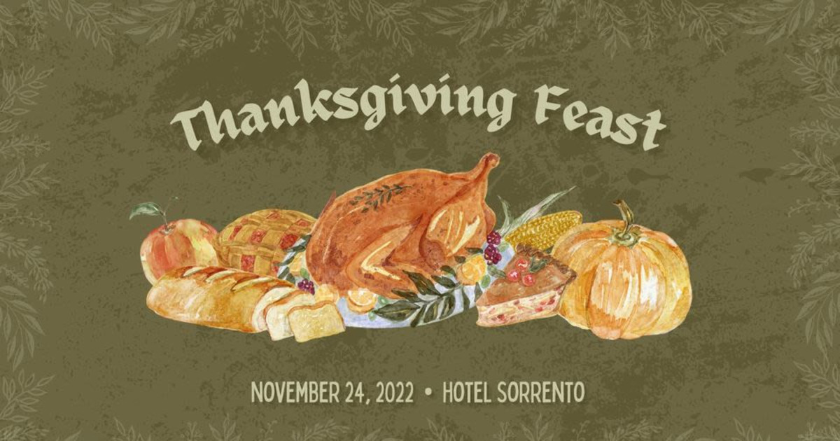 Thanksgiving Feast in Seattle at Hotel Sorrento