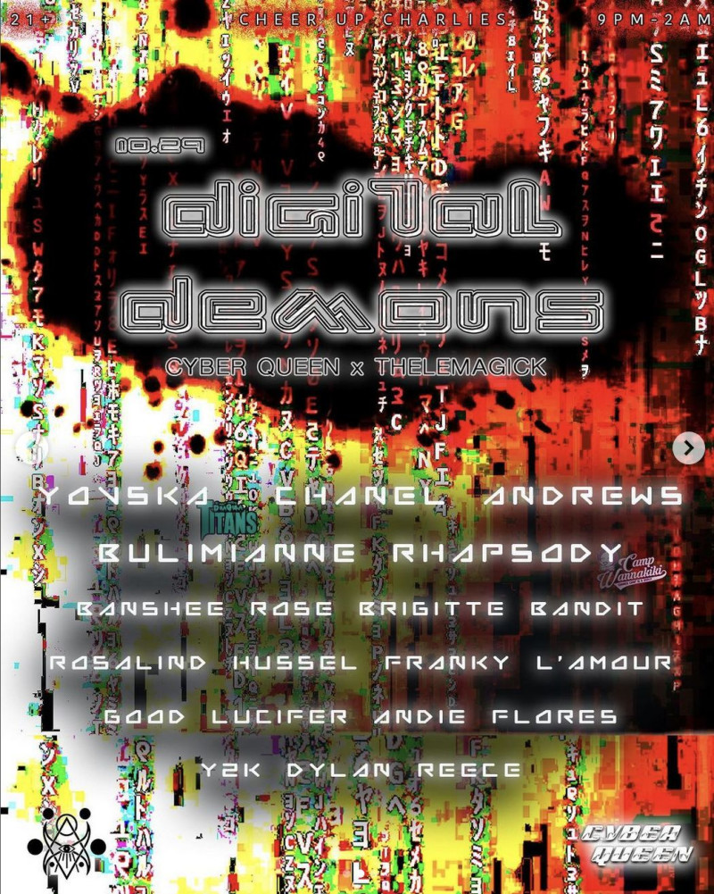 Cyber Queen x Thelemagick Present Digital Demons: Performances