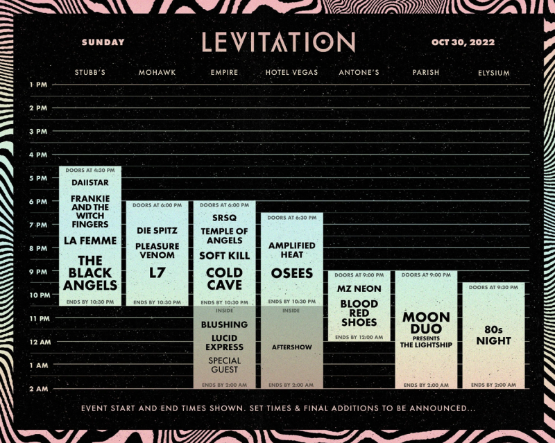 LEVITATION 2022 - The Black Angels in Austin at Stubb's