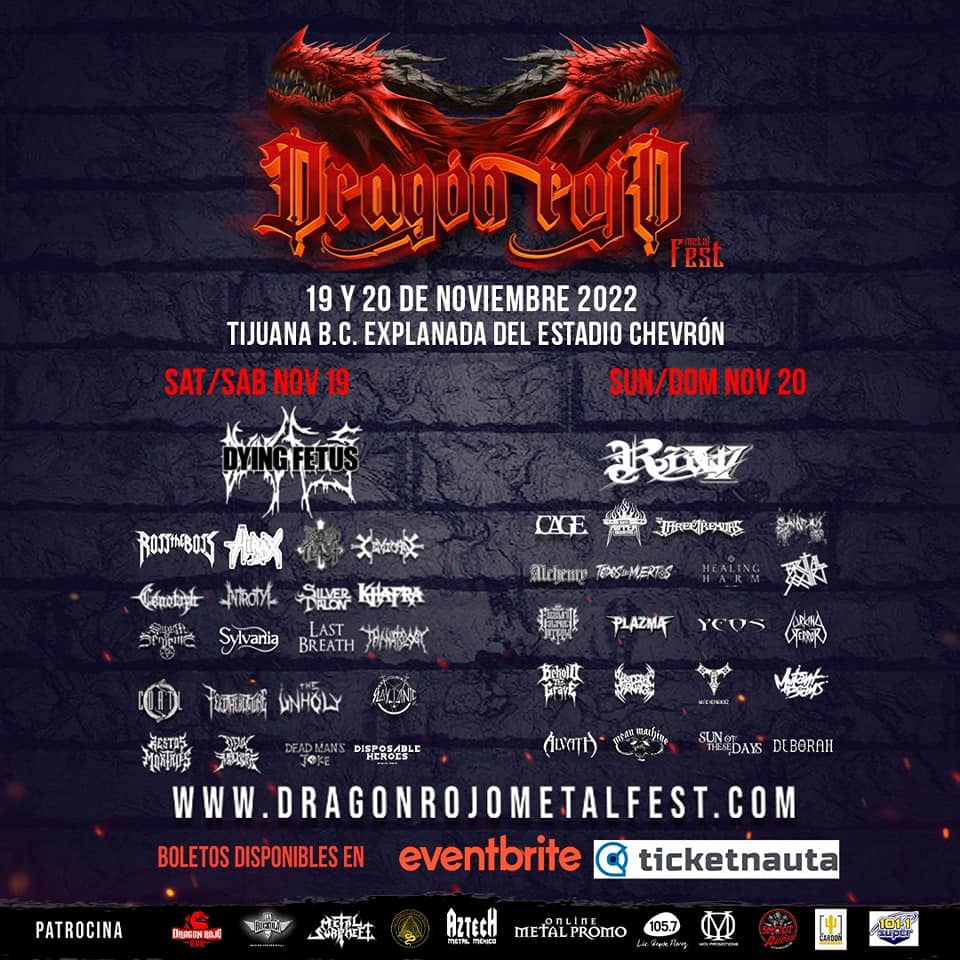 Dragon Rojo Metal Fest en Tijuana en Estadio Chevron