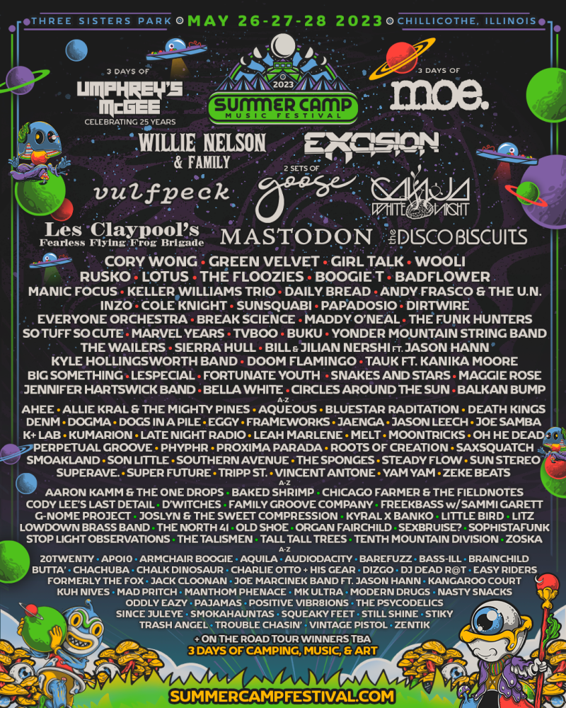 Summer Camp Music Festival 2023 in Chillicothe at Three Sisters