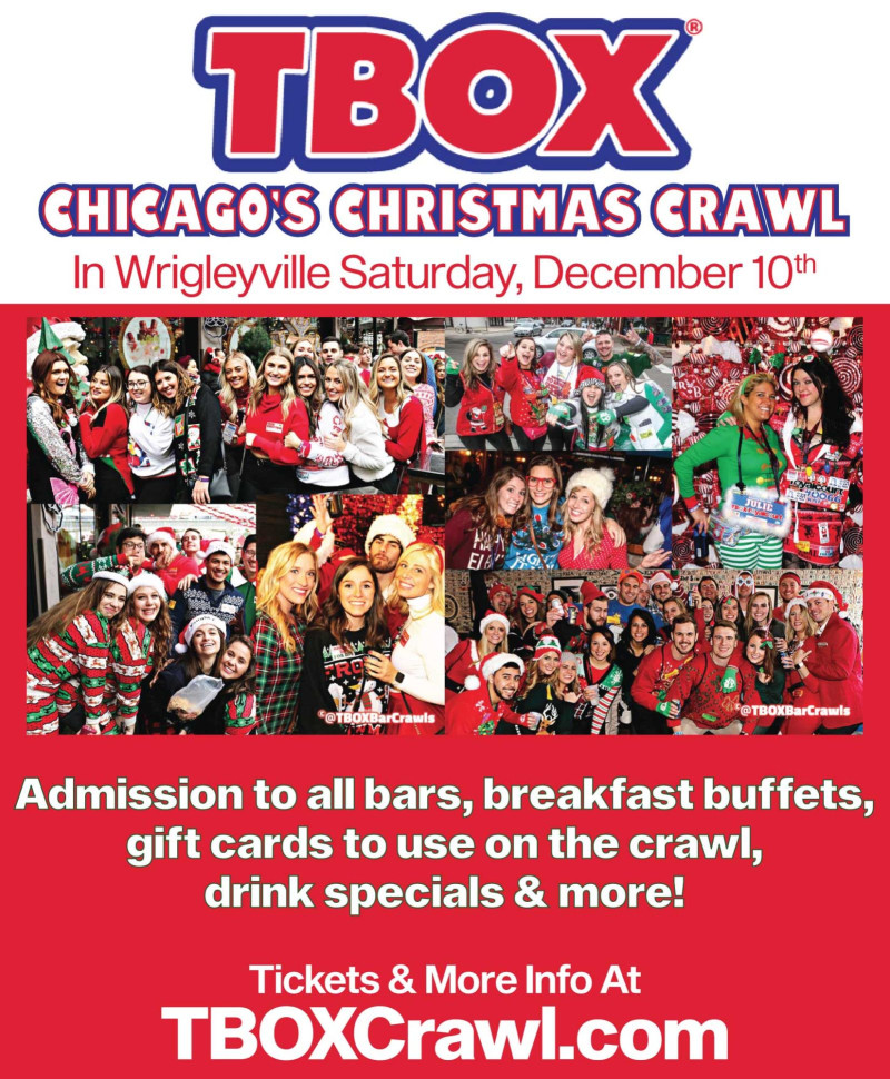 TBOX | Chicago's 26th Annual Xmas Crawl |25+ Wrigley Bars