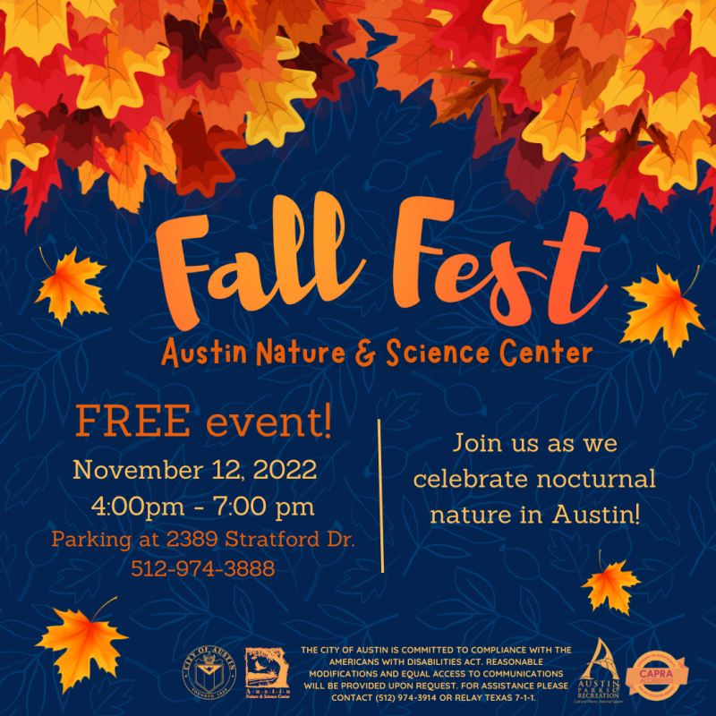 Austin Nature & Science Center Fall Festival in Austin at Austin