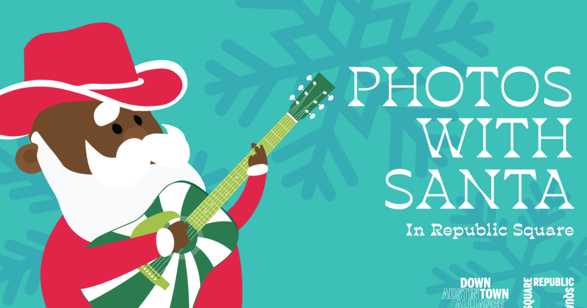 Photos with Santa in Austin at Republic Square