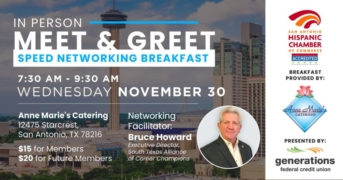 Meet & Greet Networking Breakfast in San Antonio at Anne Marie's