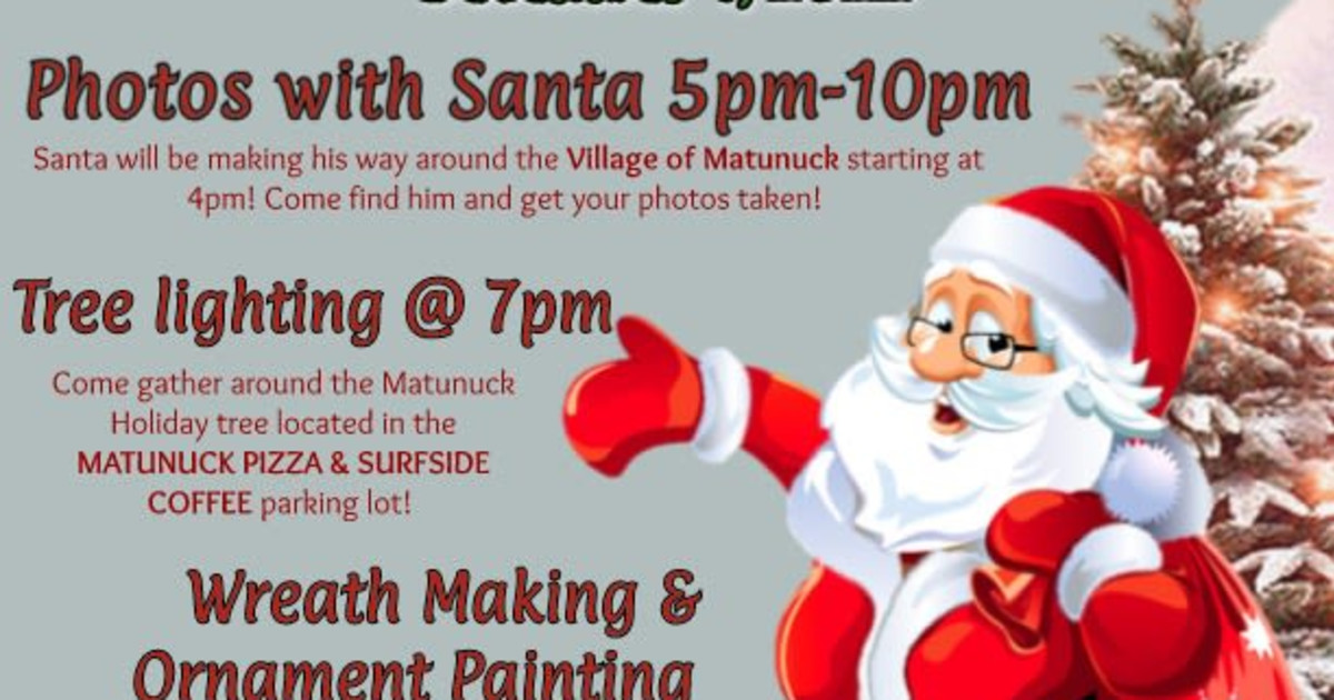 1st Night | Photos w. Santa, Tree Lighting, Wreath Making, & Ocean
