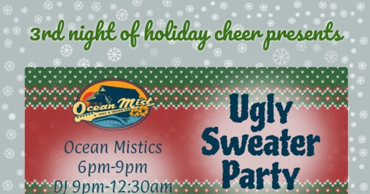 3rd Night | Ugly Sweater Party & Meat Raffle! in Matunuck at Ocean