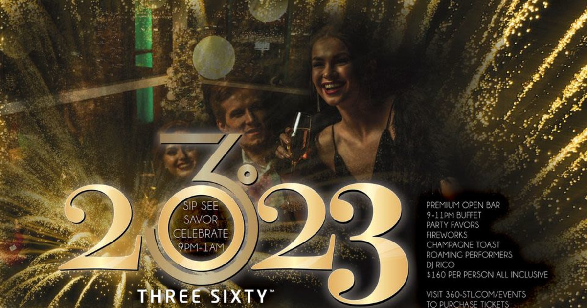 NYE 2023 at Three Sixty in St. Louis at 360 Rooftop Bar - Downtown