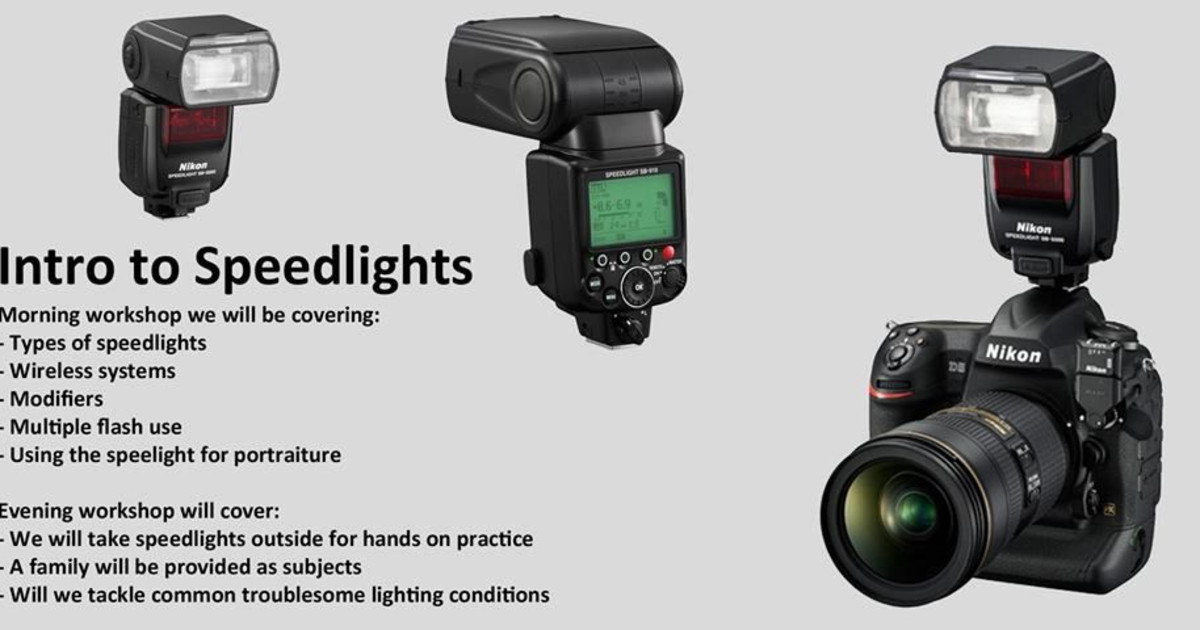 Intro to Speedlights - 2 Part Workshop in Carmel at Focus On Studio