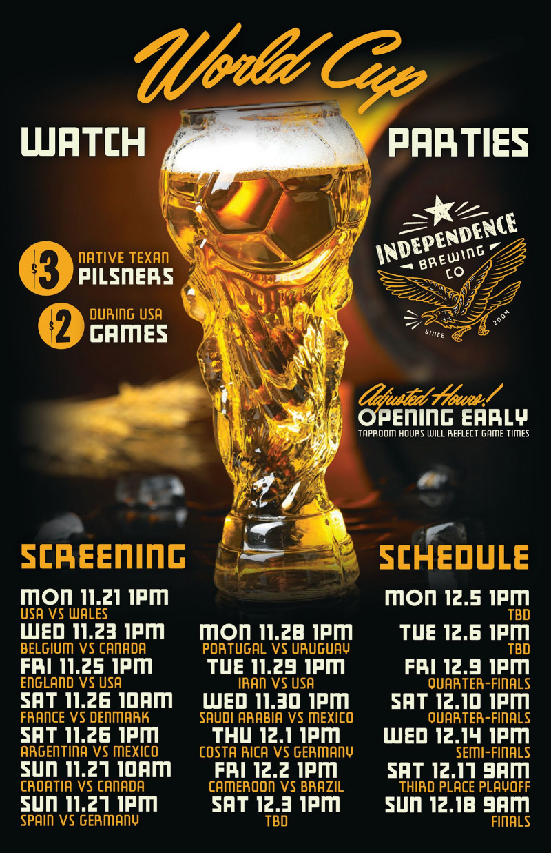 World Cup: Iran vs USA in Austin at Independence Brewing Company