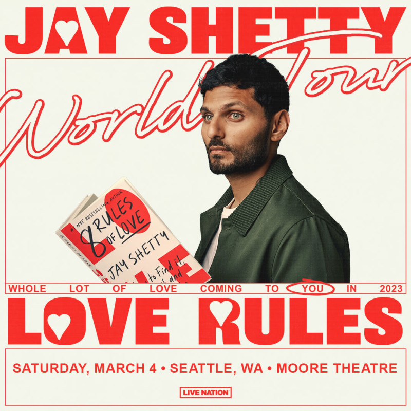 Jay Shetty in Seattle at The Moore Theatre