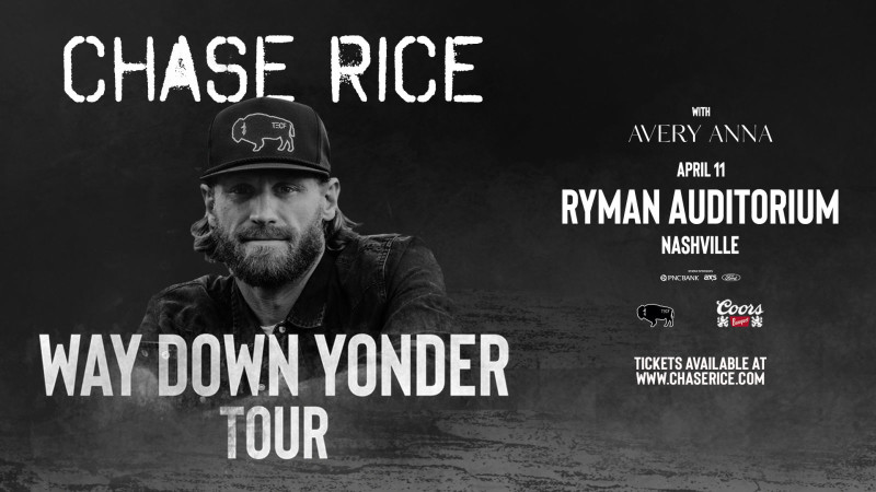 Chase Rice in Nashville at Ryman Auditorium