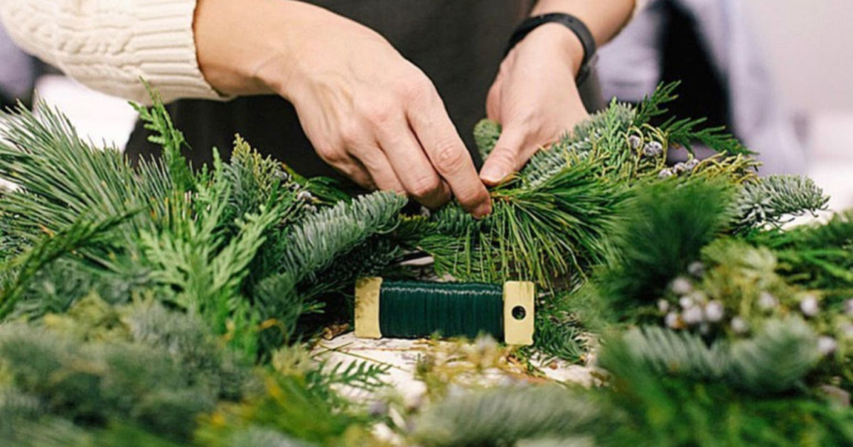 Holiday Wreath Making Workshop in Austin at Succulent Native (S.