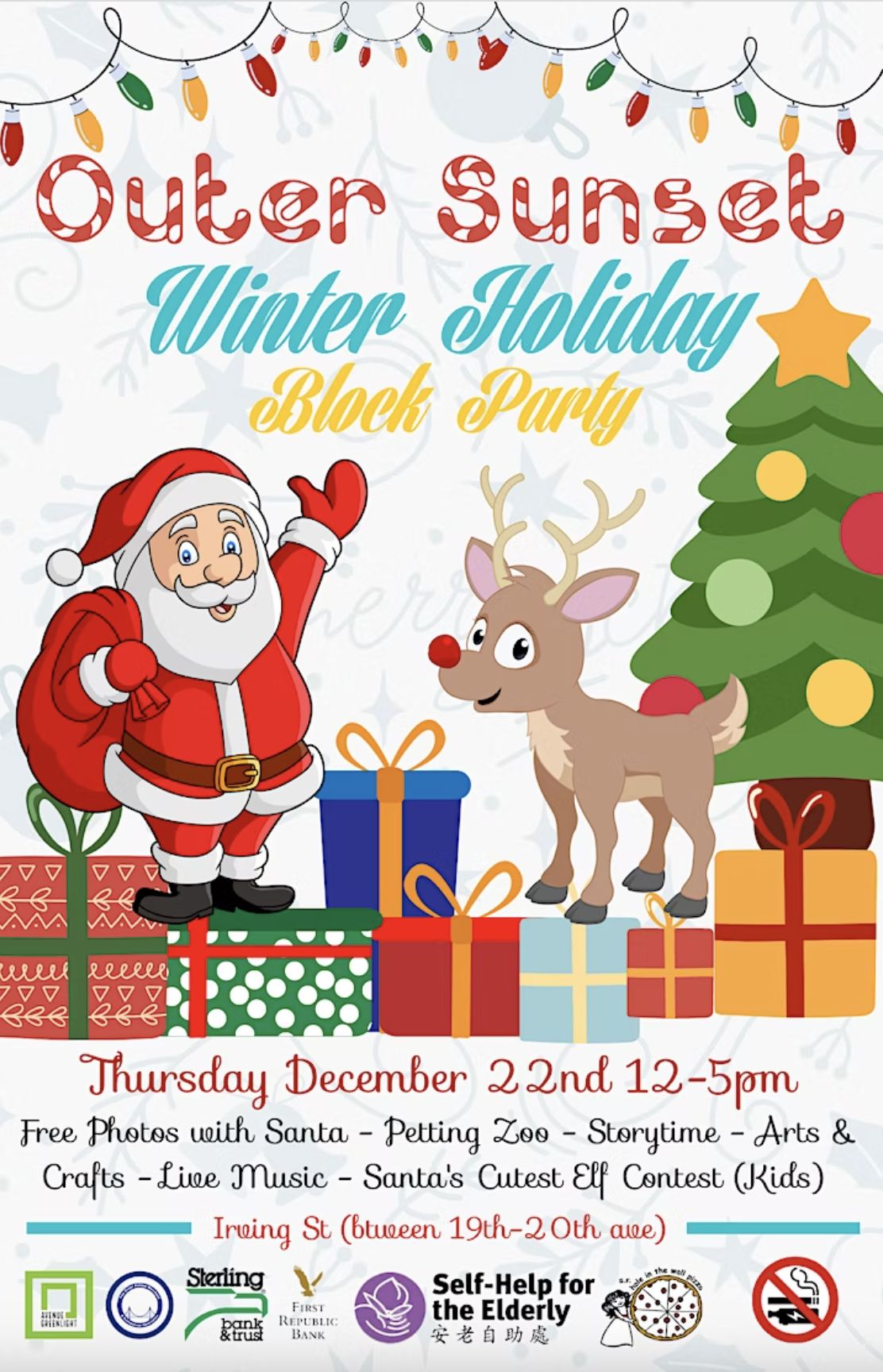 Outer Sunset Winter Holiday Block Party in San Francisco at Outer