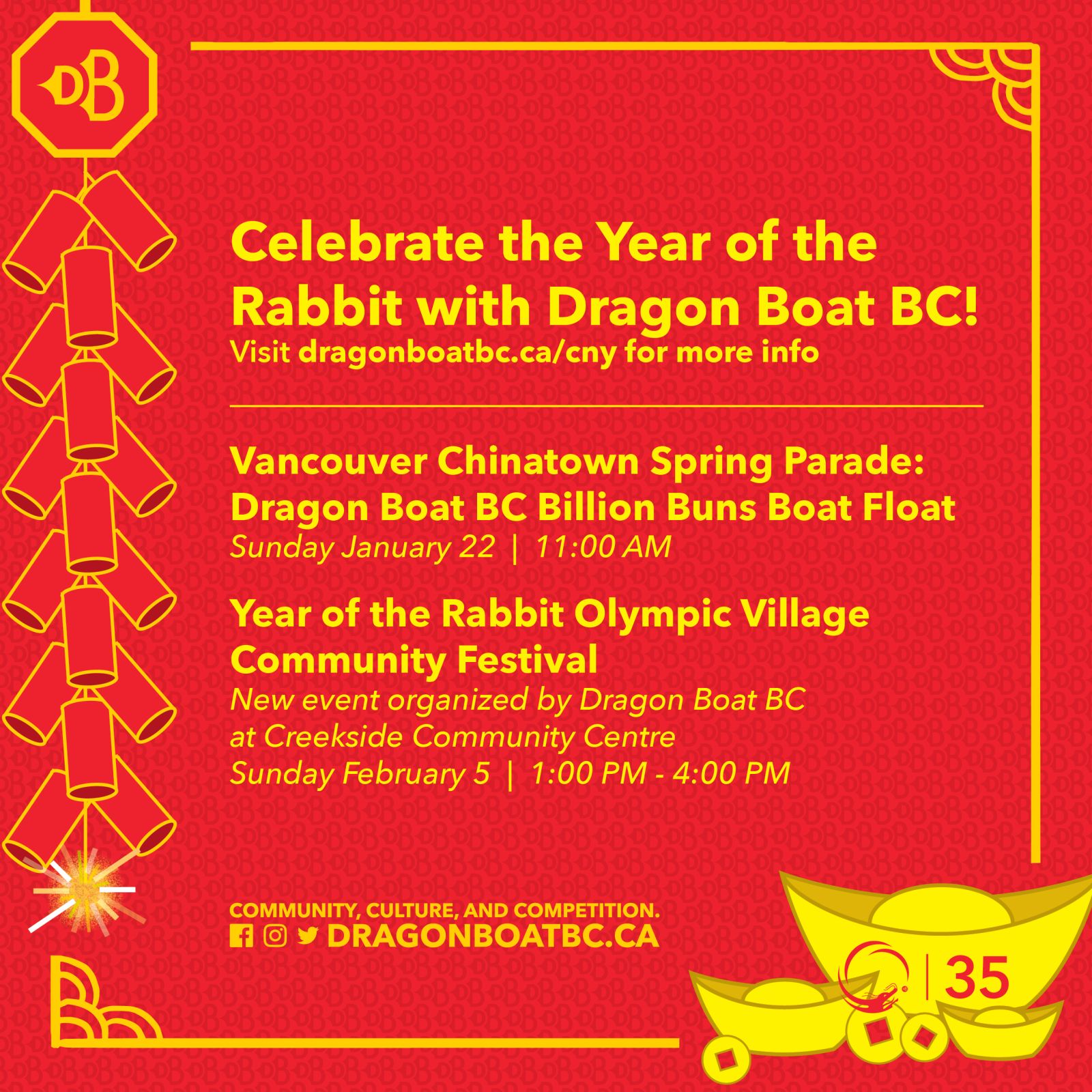 Dragon Boat BC: Lunar New Year 2023 in Vancouver at Olympic
