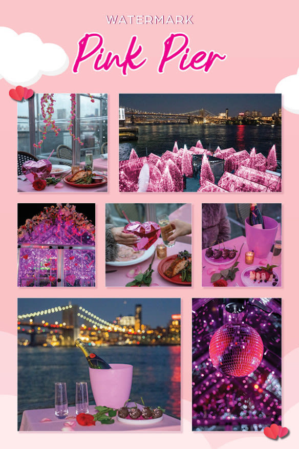 Pink Pier at Watermark in New York at South Street Seaport