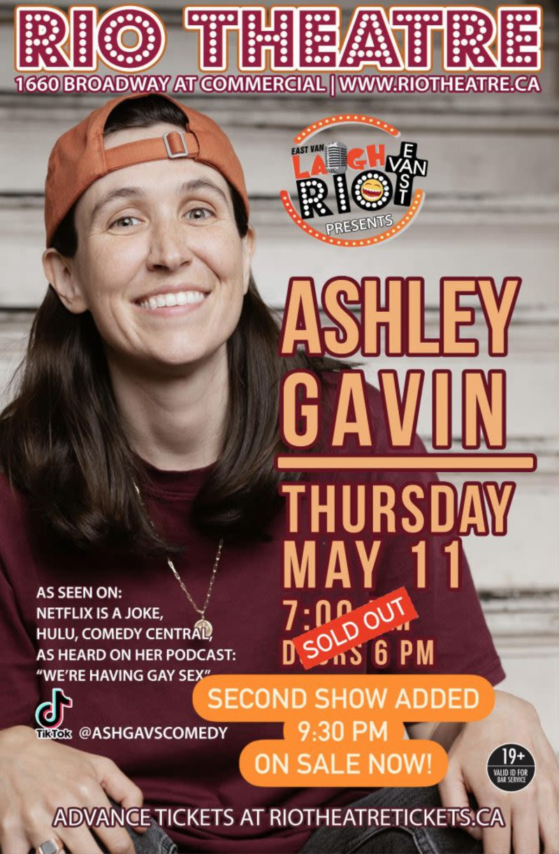 Ashley Gavin LIVE! in Vancouver at The Rio Theatre