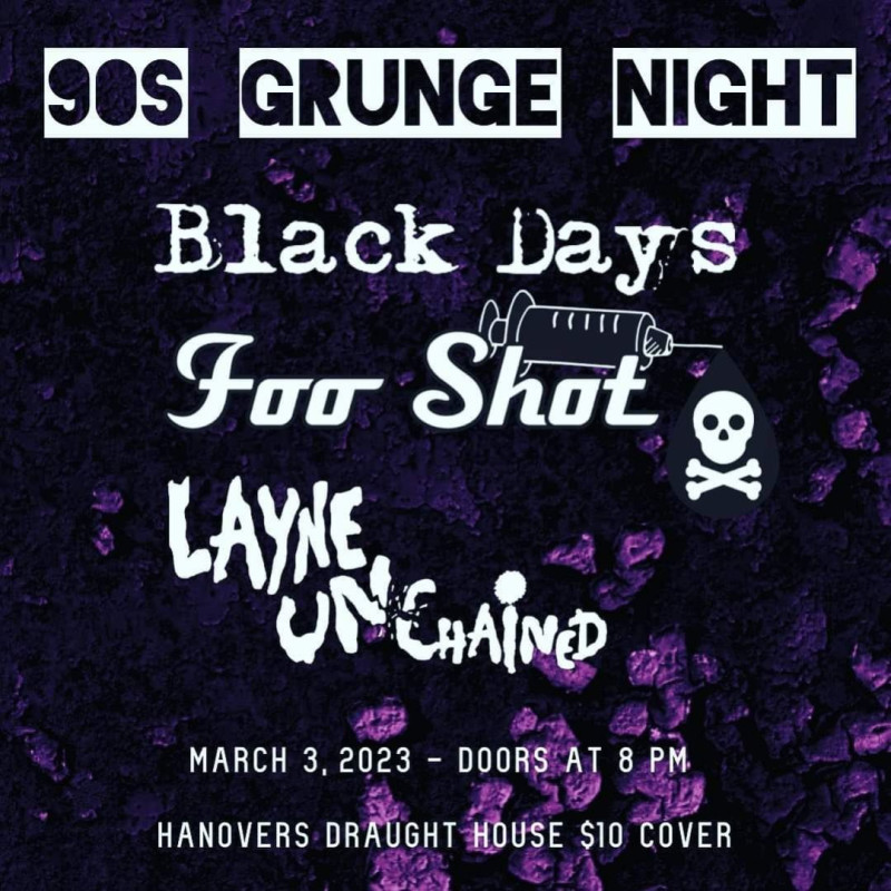 Return of 90s Grunge Night in Pflugerville at Hanovers Draught