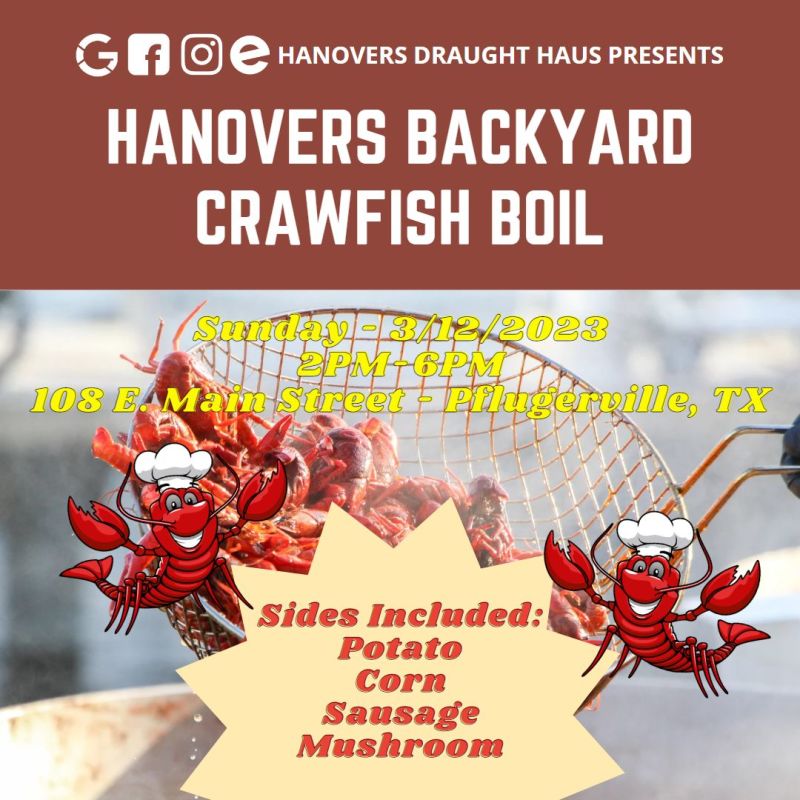 Hanovers Backyard Crawfish Boil in Pflugerville at Hanovers