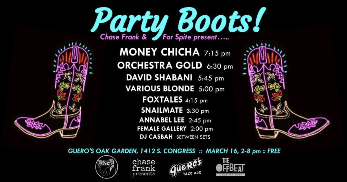 Party Boots Day Party in Austin at Guero's Oak Garden