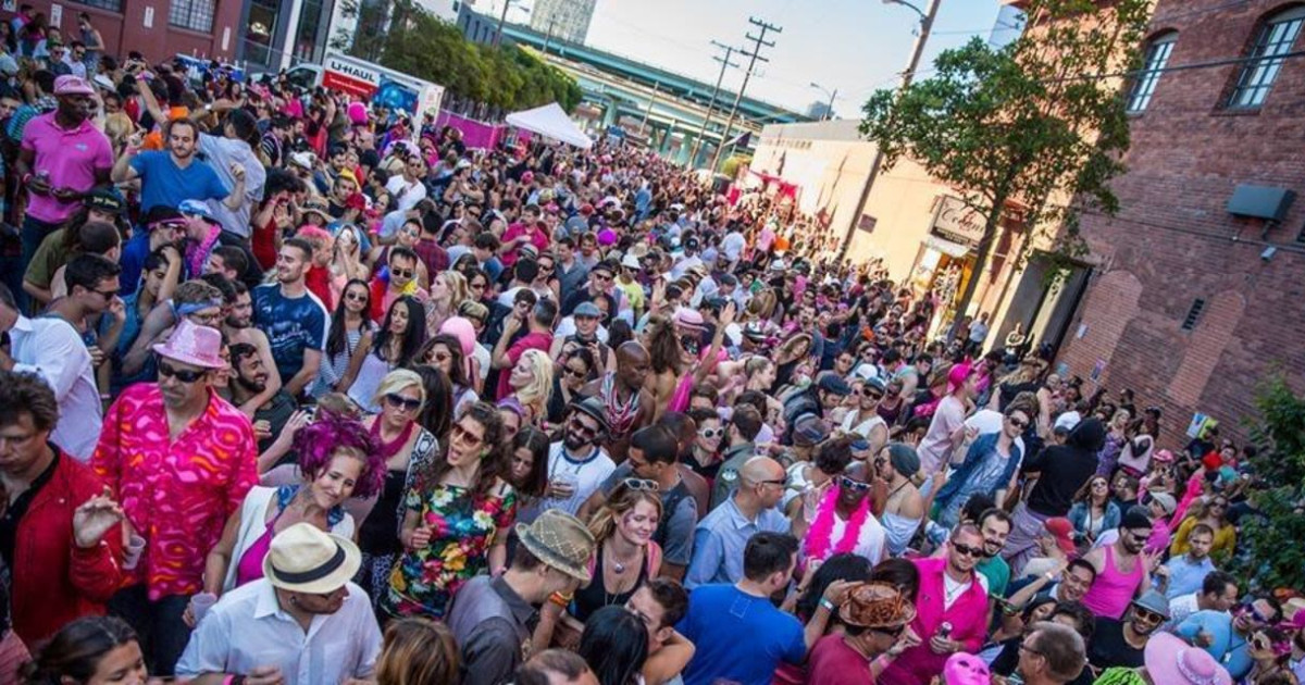 Pink Mammoth Block Party in San Francisco at Mint Plaza