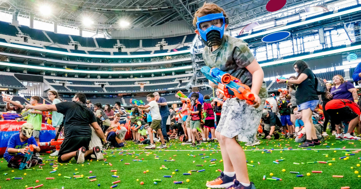 Jared's Epic Blaster Battle in Indianapolis at Lucas Oil Stadium