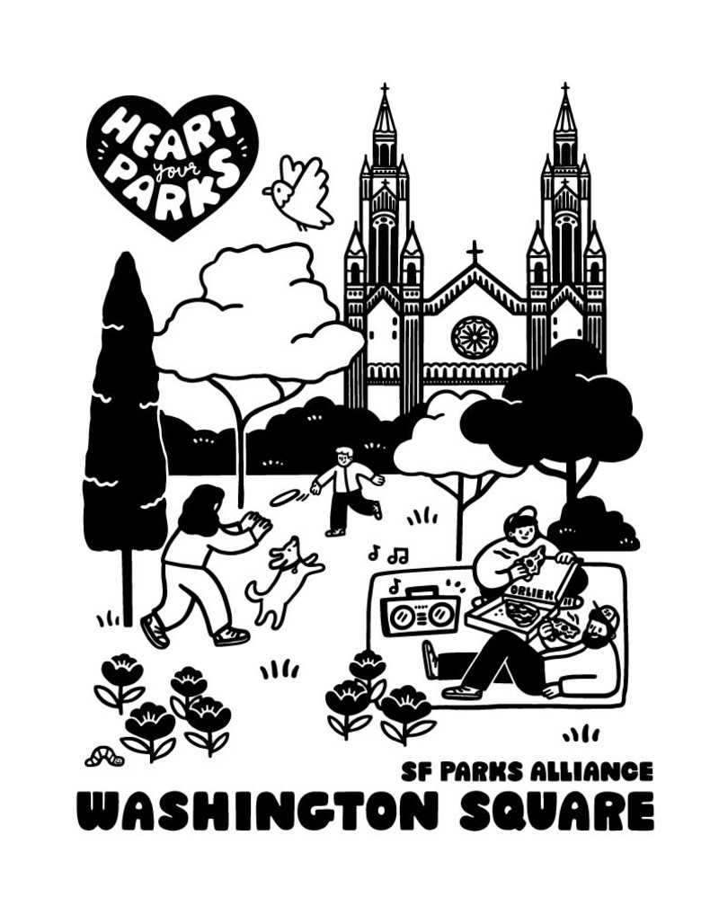 Heart Your Parks in San Francisco at Washington Square Park