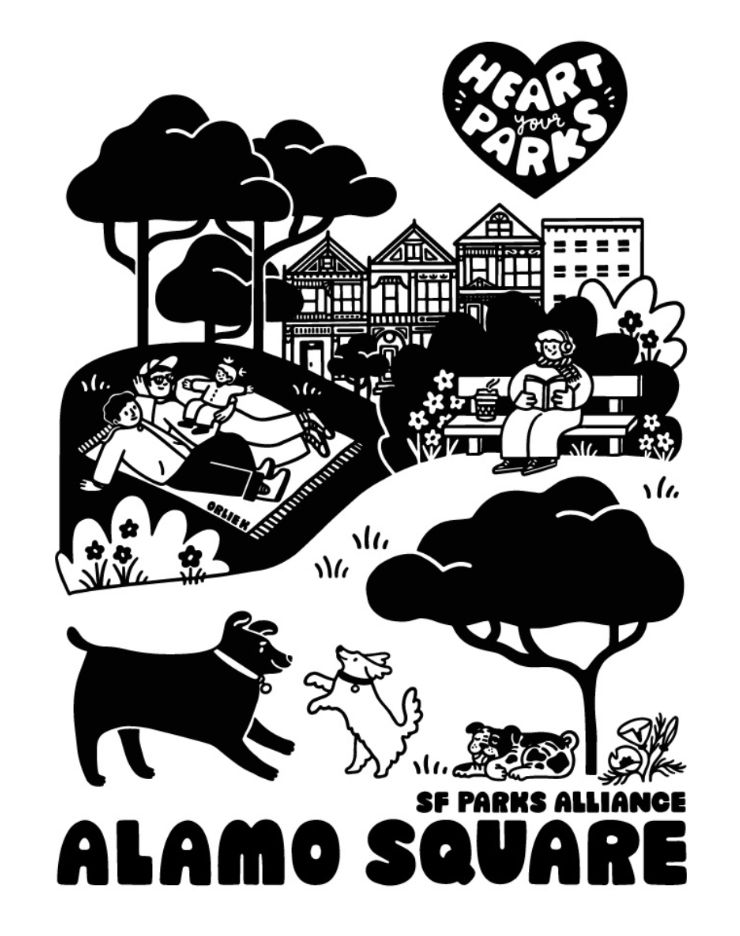 Heart Your Parks in San Francisco at Alamo Square Park