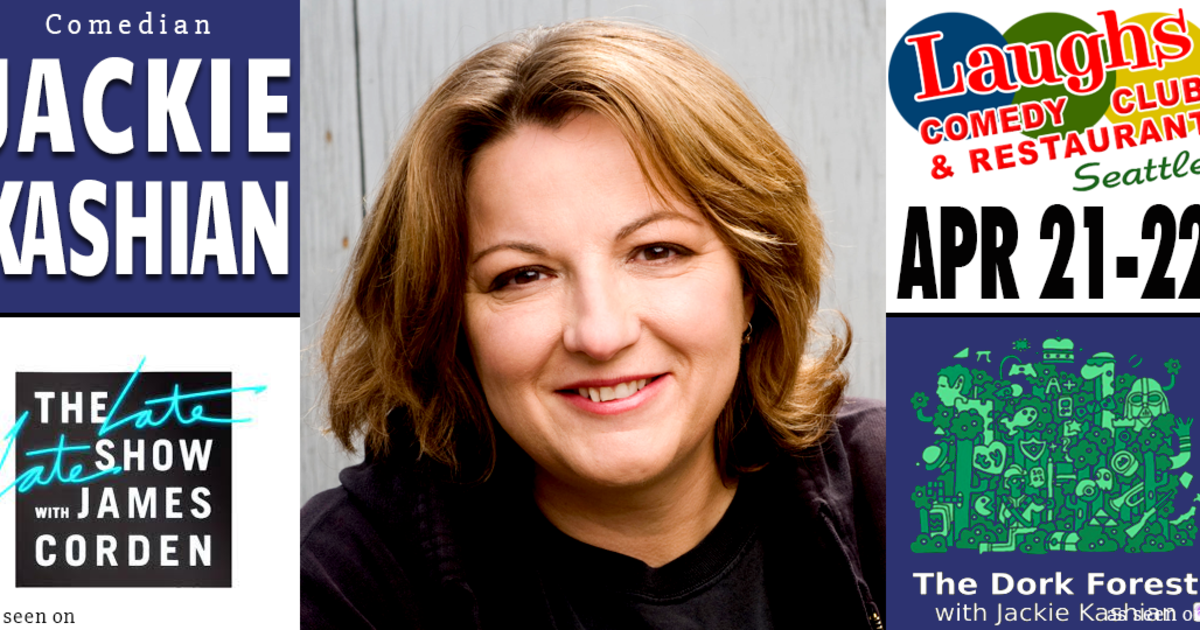 Comedian Jackie Kashian in Seattle at Laughs Comedy Club