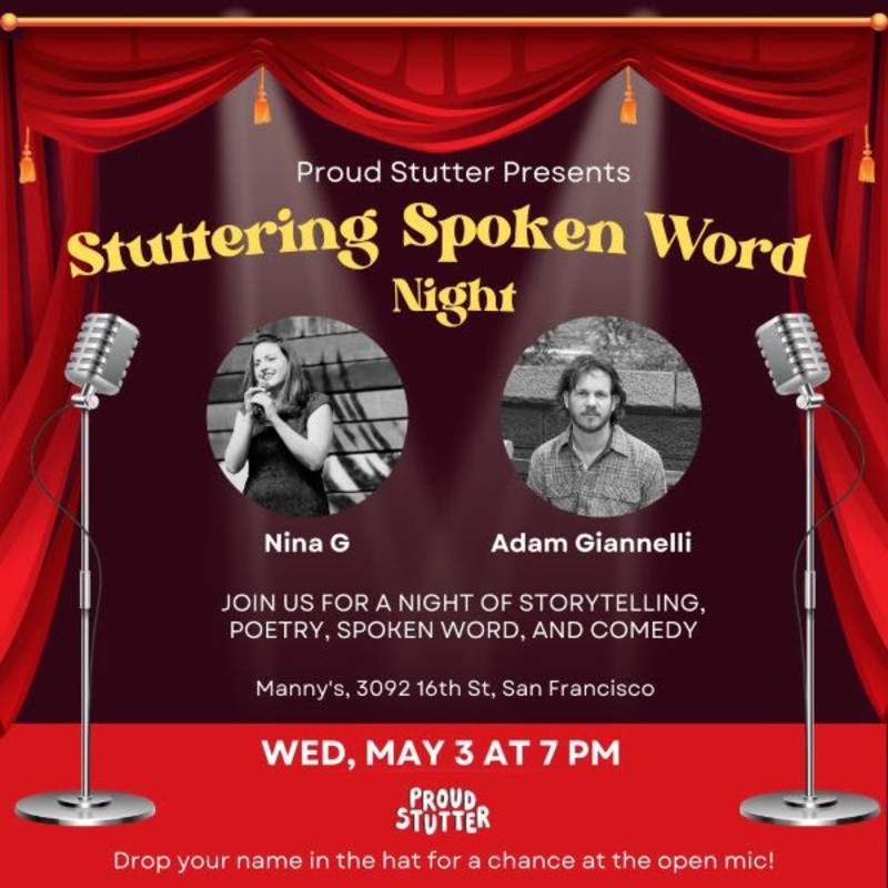 Stuttering Spoken Word Night in San Francisco at Manny's