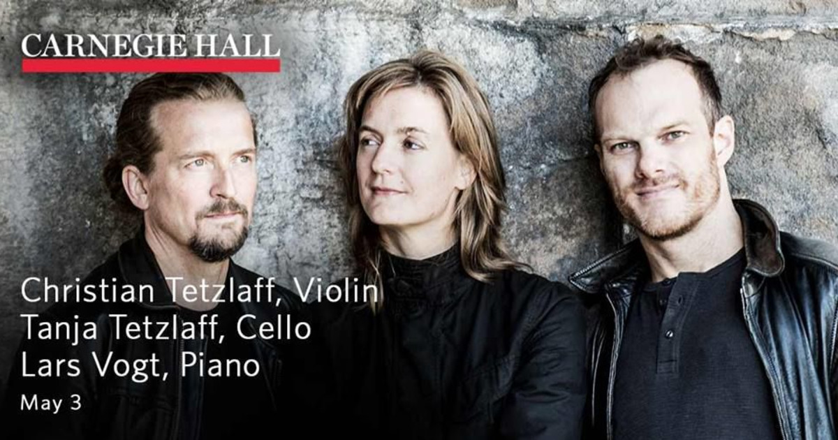 Christian Tetzlaff, Tanja Tetzlaff, Lars Vogt in New York at