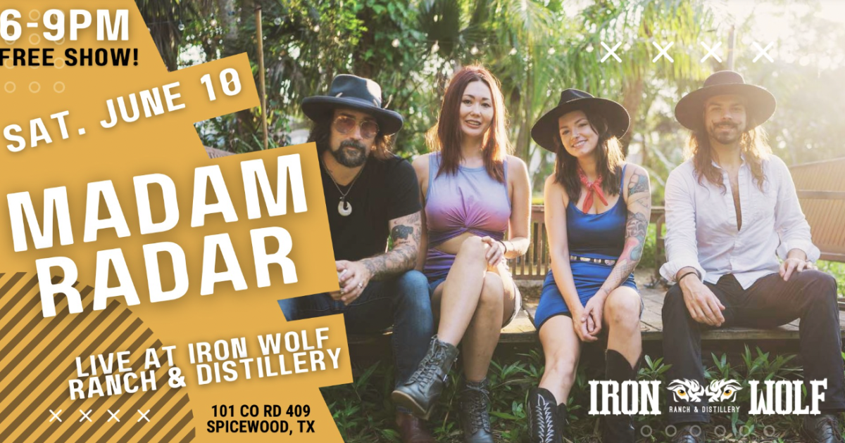 Madam Radar in Spicewood at Iron Wolf Ranch & Distillery