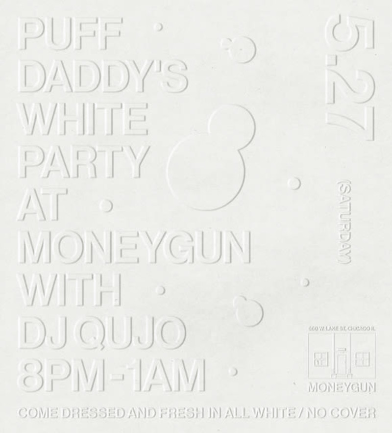 Puff Daddy White Party with DJ Qujo in Chicago at MONEYGUN