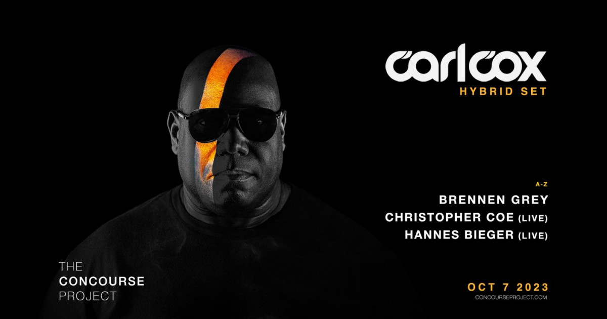 Carl Cox (Hybrid Live Set) + Support | Austin in Austin at The